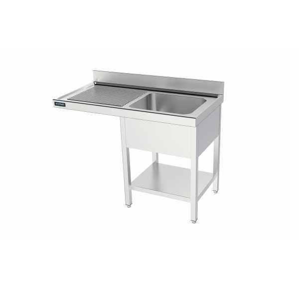 Plonge inox professionnelle 1 bac spéciale lave-vaisselle