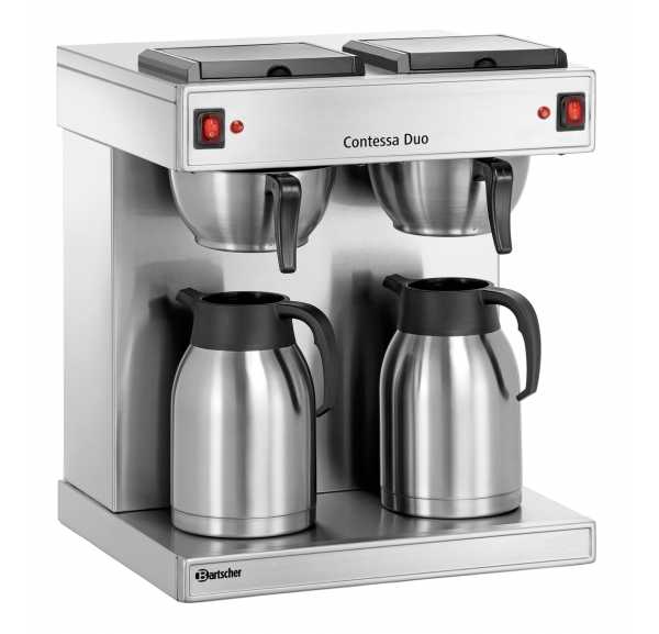 Cafetiere professionnelle avec 2 pichets de 2 litres CONTESSA DUO