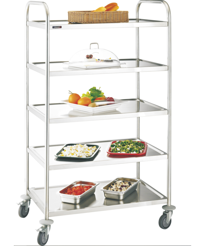 Chariot de Service Inox 5 plateaux et roulettes Casselin CCI5 ...